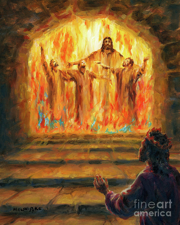 Standing Firm - Daniel 3 Shadrach, Meshach and Abednego in the Fiery Furnace Painting by Melani ...
