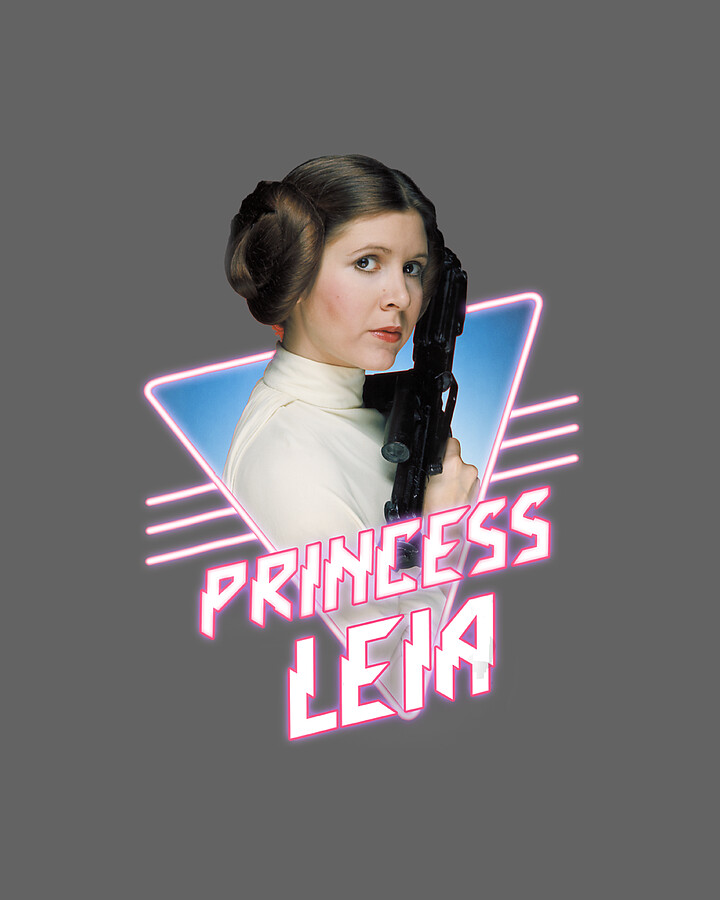 Star Wars Princess Leia Retro 80S Grid Badge Digital Art by Lang Kiem ...