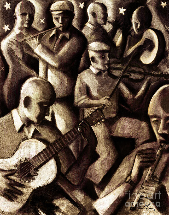 Starry Night Music Drawing by Eugene Moore - Fine Art America