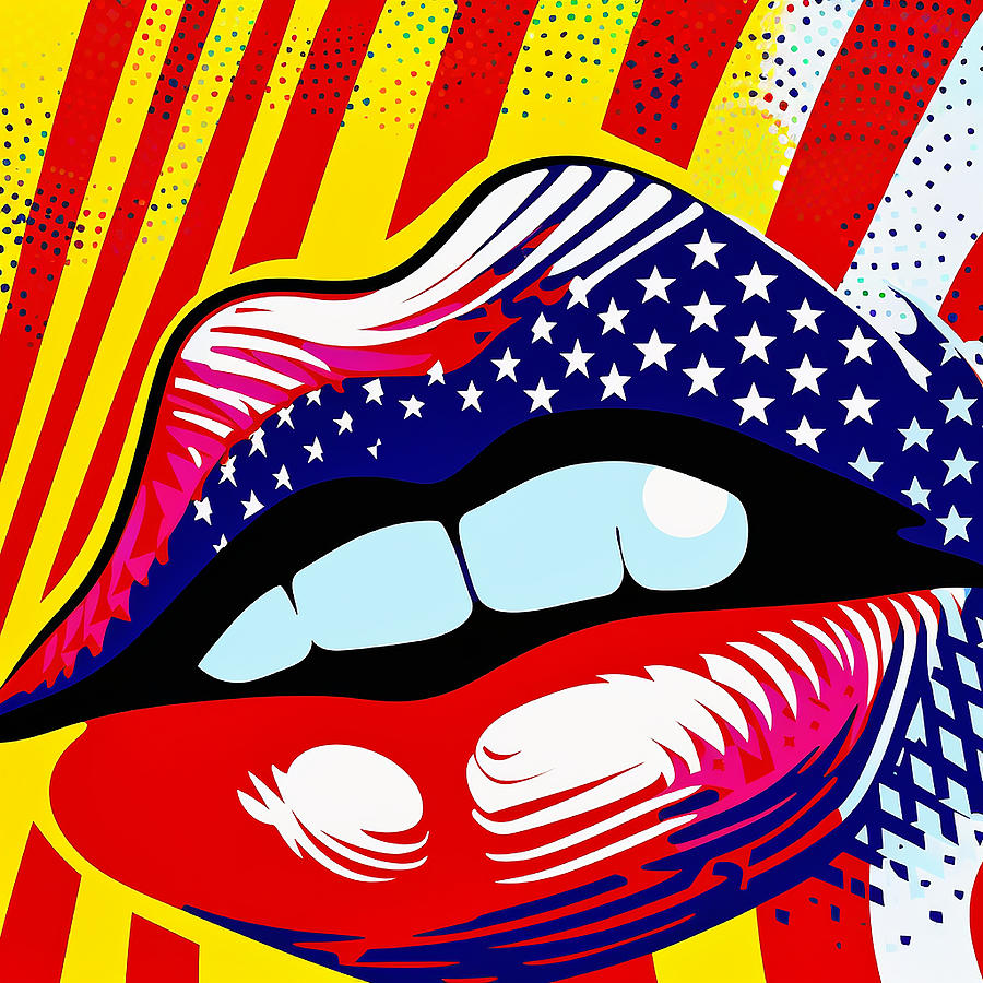Stars and Stripes Pop - American Flag Pop Art Painting by Milo Everett ...