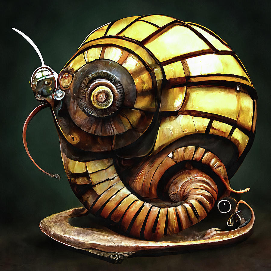 Steampunk Animal 03 Mechanical Snail Digital Art by Matthias Hauser ...