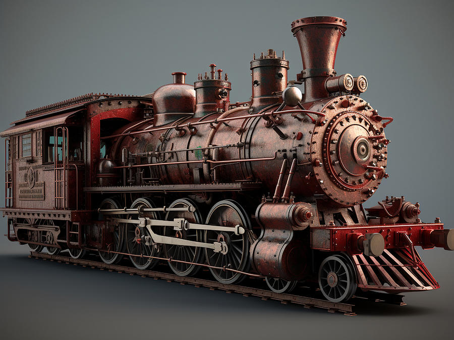 Steampunk Locomotive Digital Art by Arthur Huang - Fine Art America