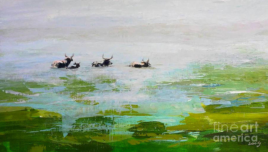 In the quiet marsh- painting by Rick Enbody Painting by Richard Enbody ...