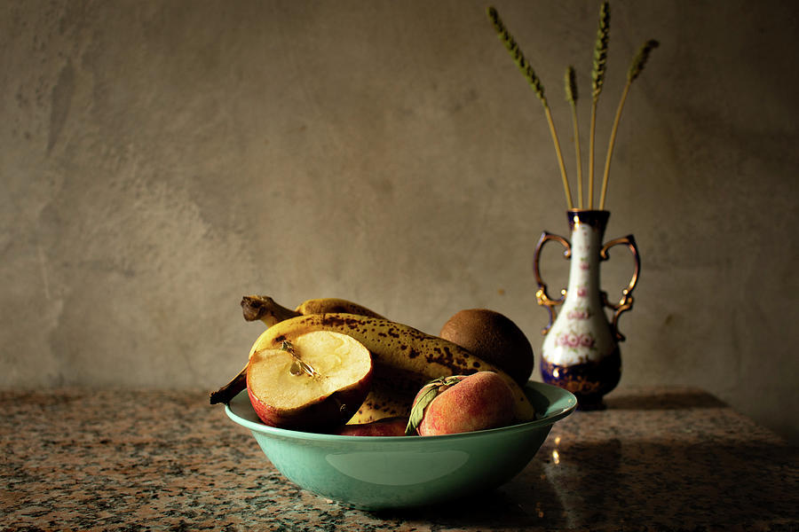 Still life of table with fruit in a plate Photograph by Marta Nogueira ...