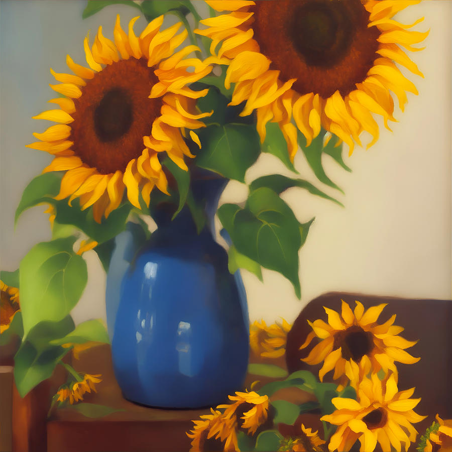 Still Life with Sunflowers Painting by Biljana Zdravkovic - Fine Art America