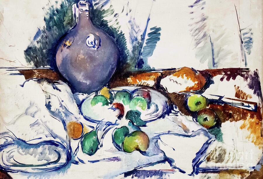 Still Life With Water Jug by Paul Cezanne 1892 Painting by Paul Cezanne ...