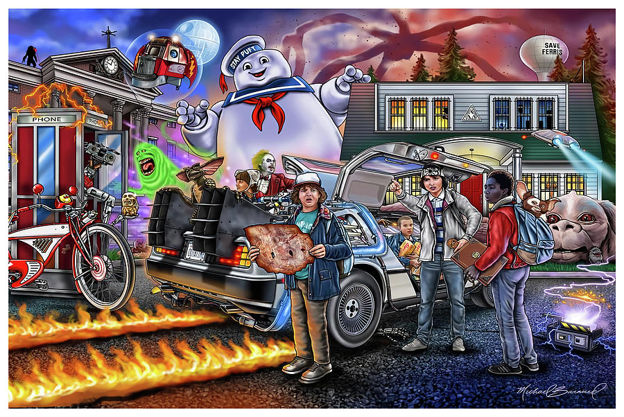 Stranger Things Poster. 80's Mashup Vintage Print Art Digital Art by ...