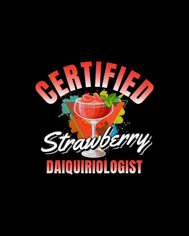 Strawberry Daiquiri Cocktail Alcohol Digital Art by Moon Tees - Fine ...