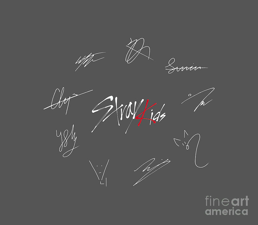 Stray Kids Signatures Red Version Classic Tapestry - Textile by Nikki ...