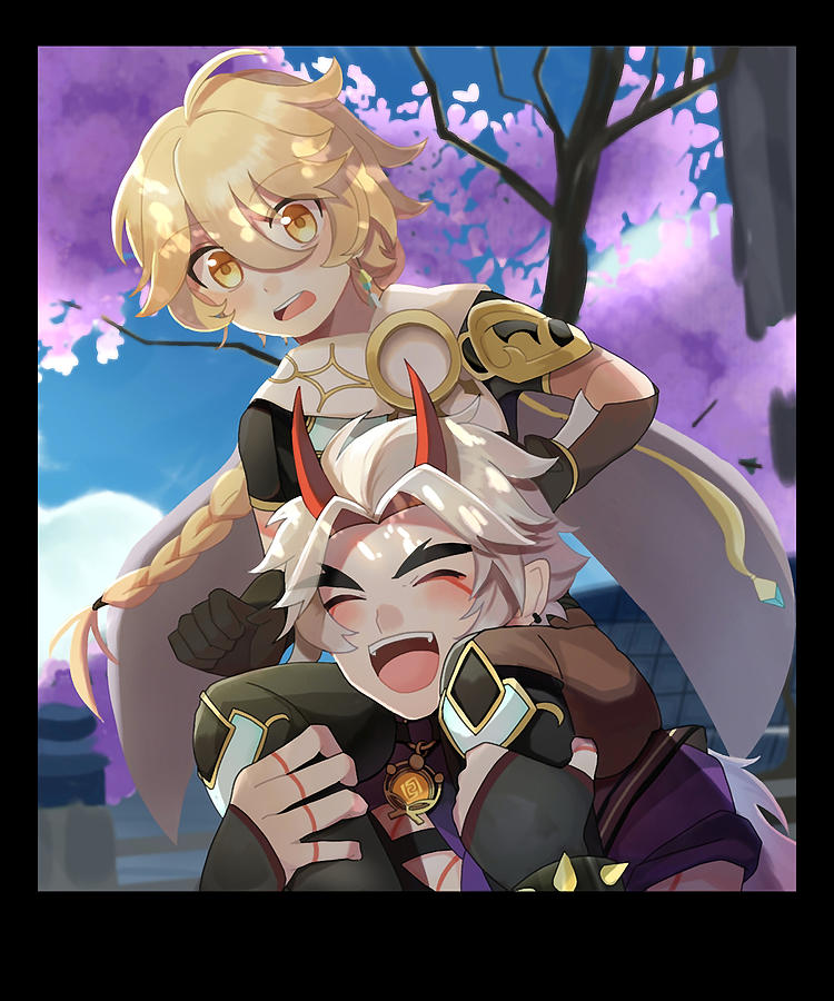 Strong Ground Leader Nice Arataki Itto And Aether Gifts For Digital Art by Zery Bart | Pixels