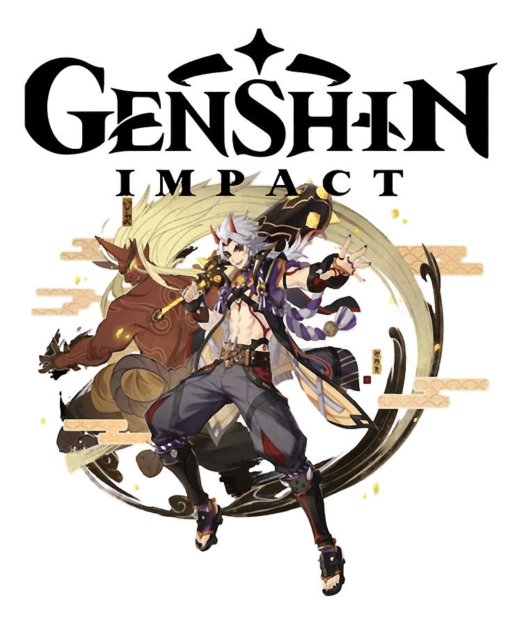 Strong Ground Leader Nice Arataki Itto Genshin Impact Fashion Cute Fans Digital Art by Zery Bart ...