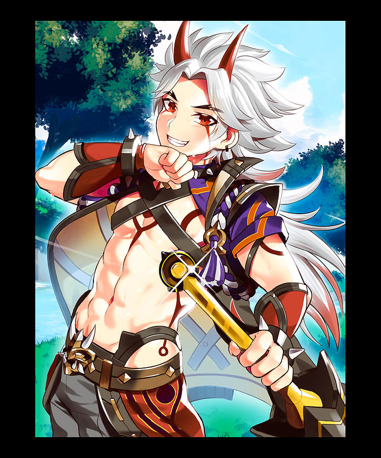 Strong Ground Leader Nice Arataki Itto Genshin Impact Gifts Digital Art by Zery Bart - Fine Art ...