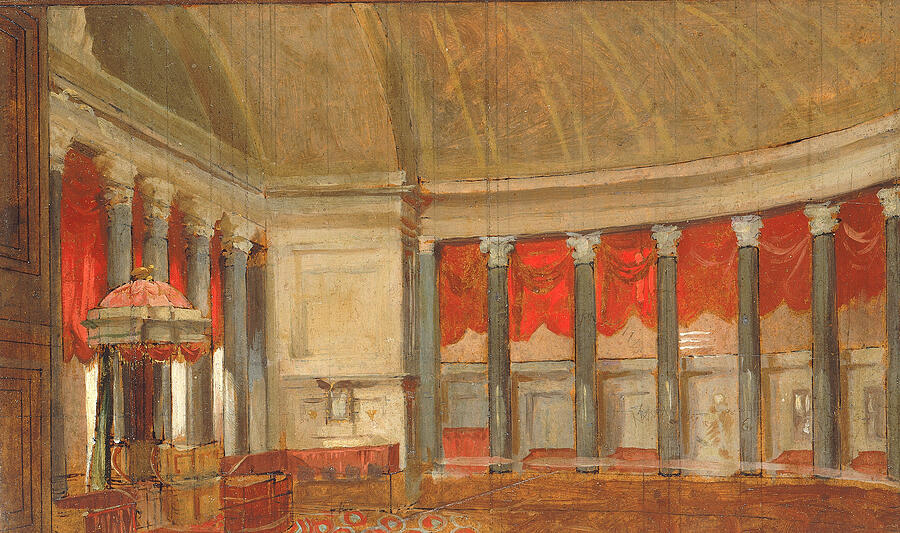 Study for The House of Representatives Drawing by Samuel F B Morse ...