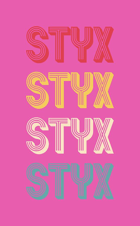 Styx Retro Wordmark Drawing by Laverne T Simpson - Fine Art America