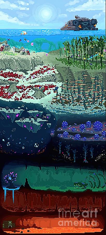 Subnautica Painting by Lee Jasmine - Fine Art America