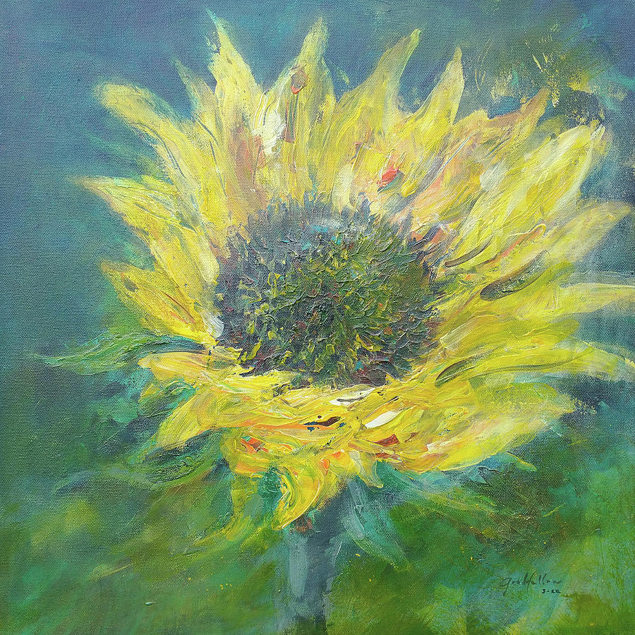 Sunflower For Ukraine Painting by Ann Goodfellow | Fine Art America