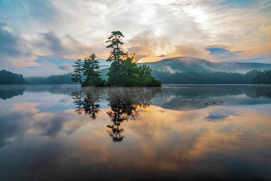 Sunrise on Lake Lazerne Photograph by Benway-Blanchard Images - Fine Art America