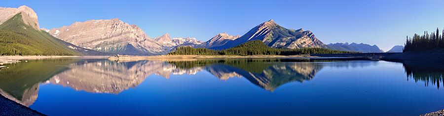 Sunrise Upper Lake, Kananaskis Reflection Photograph by Ian McAdie ...
