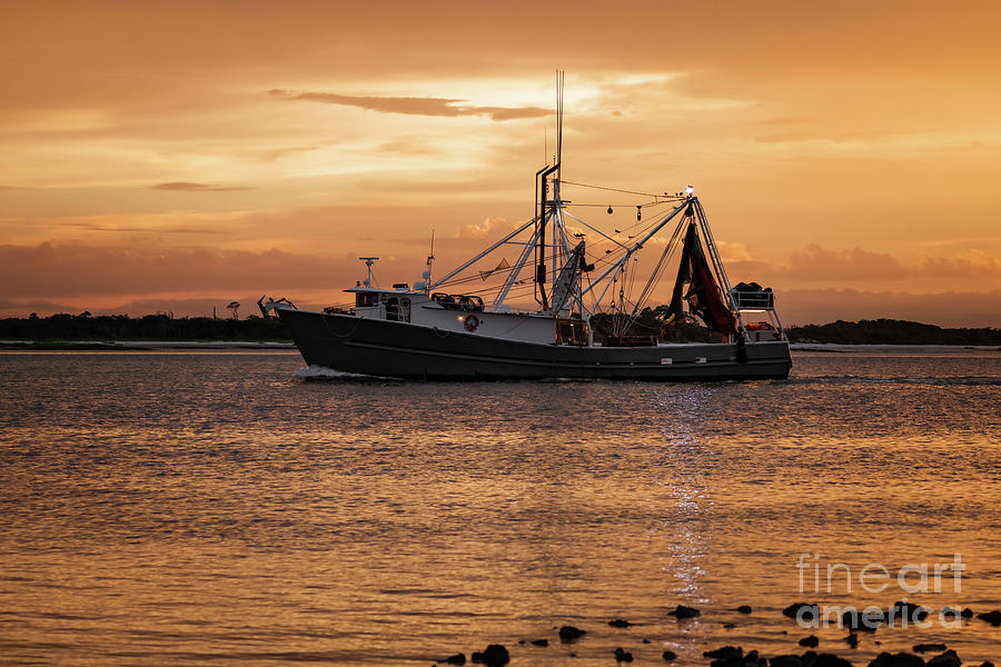 Sunset Over Fishing Trawler Photograph by Christy Berry BerryvineImage ...