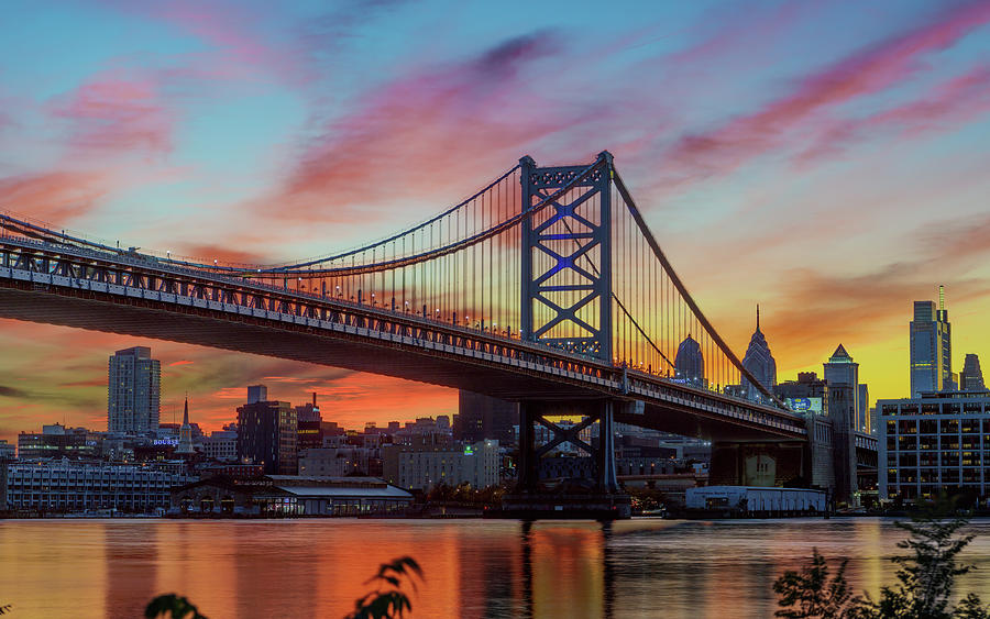 Sunset over Philadelphia Photograph by Dave Lyons - Fine Art America