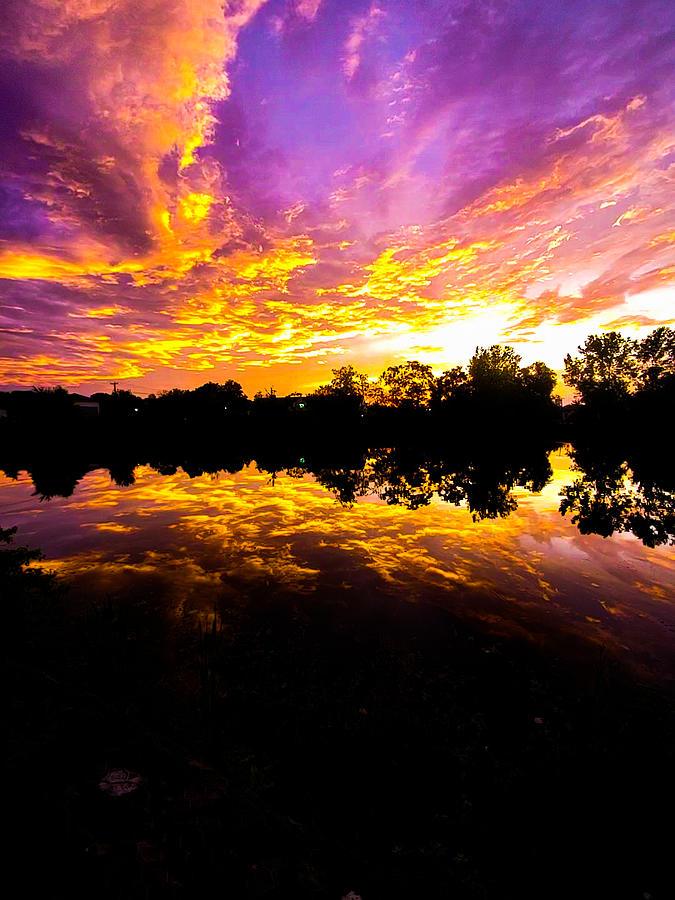 Sunset Reflection Over Water Photograph by Katelyn Cox - Fine Art America