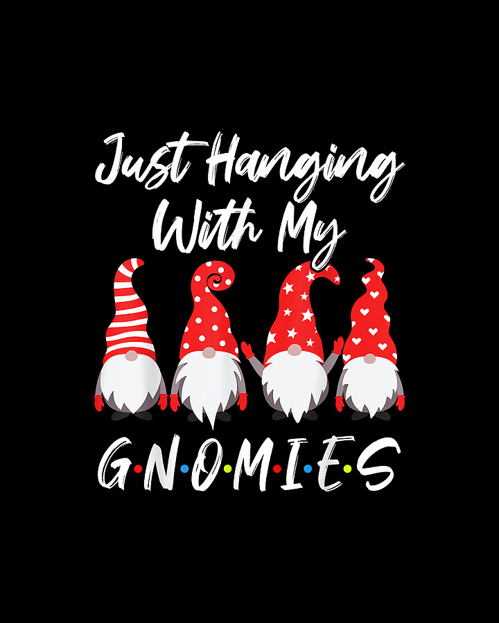 Super Power Just Hanging With My Gnomies Christmas Gnome Pajama Retro ...