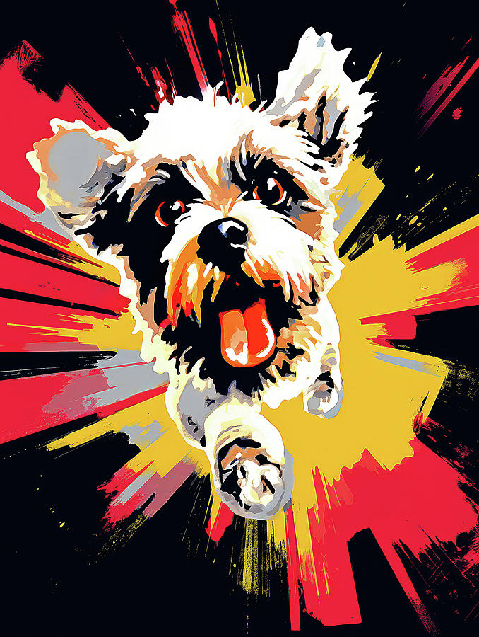 Superhero Yorkshire Terrier Dog 01 - Ignacio judge Painting by Ignacio ...