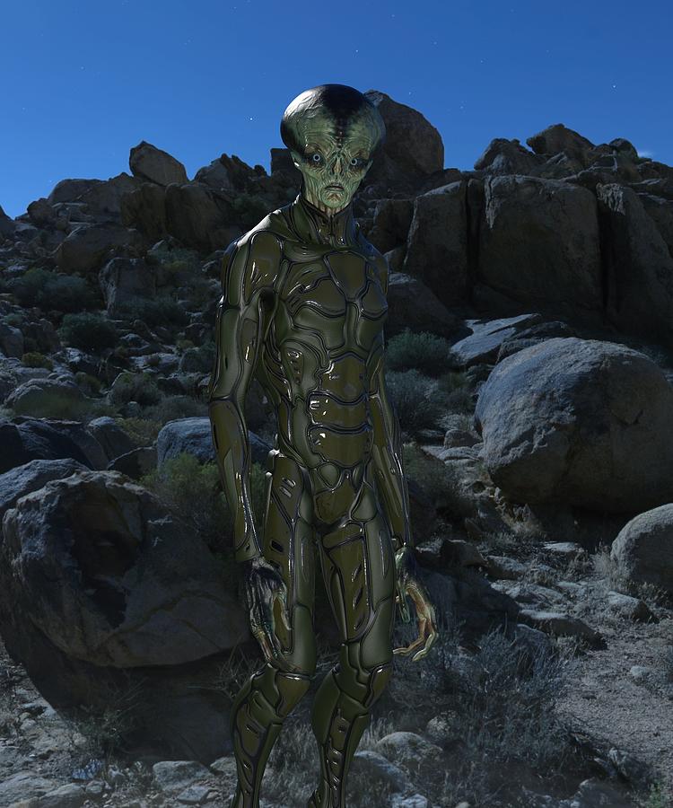 Supreme Alien Digital Art by Thomas Hauser | Pixels