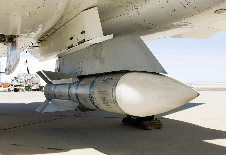 Surplus Phoenix Missiles Mounted On The Centerline Pylon Of Nasas F 15b Research Aircraft