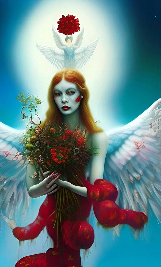 Surreal Angel 06 Digital Art by Gerald Pfister - Pixels