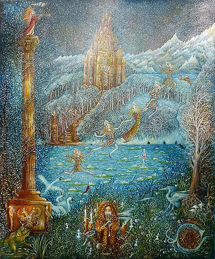 Swan Lake Painting by Edwin Hedge - Fine Art America