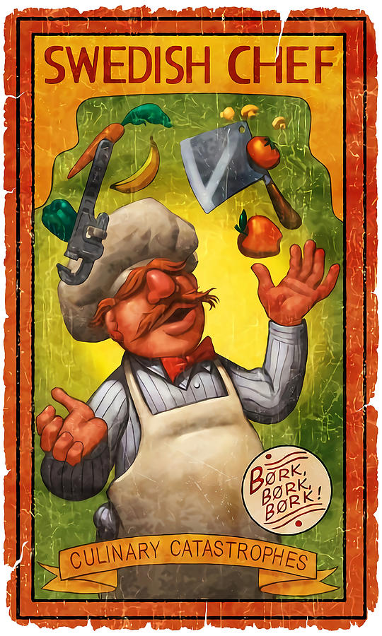 SWEDISH CHEF BORK BORK BORK Poster travel Painting by Philip Williams | Fine Art America
