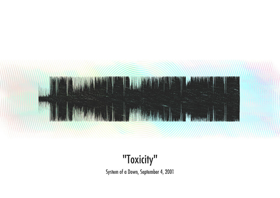 System of a Down Toxicity waveform art #247 Digital Art by Database ...