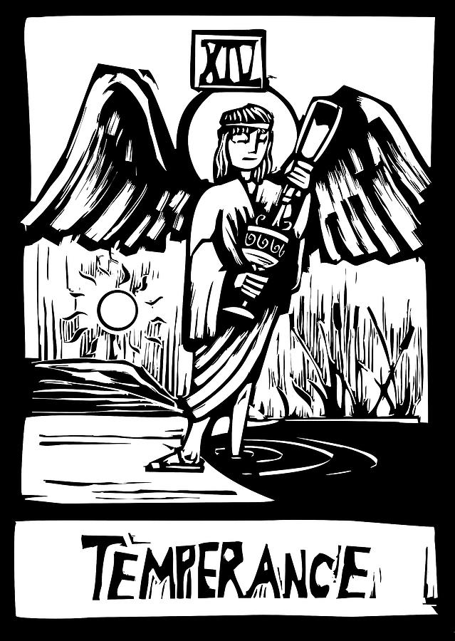 Tarot card for Temperance Drawing by Jeffrey Thompson - Fine Art America