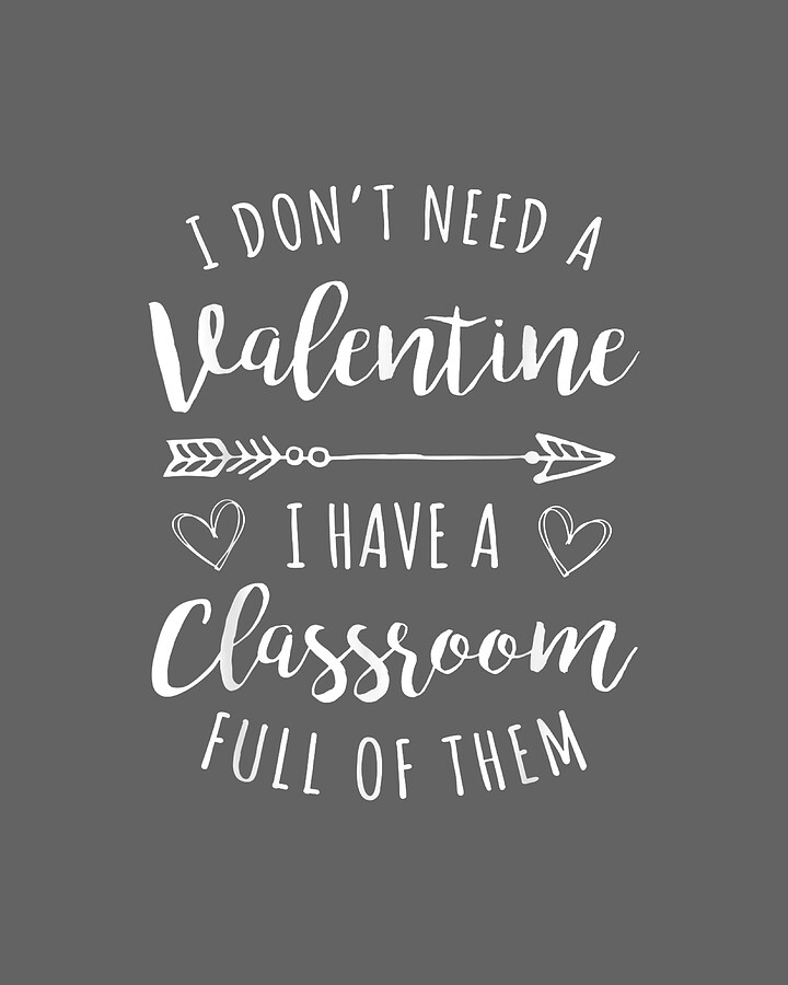 Teacher Valentines Day Funny School Digital Art by Gracer Achil - Fine ...