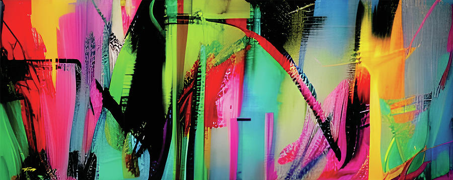 Technicolor Wonderland Painting by Theo Nartey - Pixels