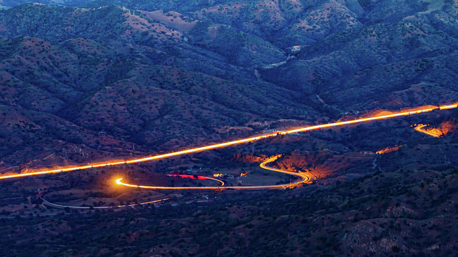 Tehachapi Loop at night Photograph by David Brownell