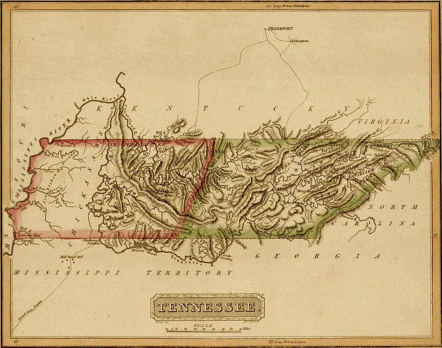 Tennessee 1817 Drawing by Vintage Maps - Pixels Merch Tennessee 1817 Drawing by Vintage Maps - Pixels Merch