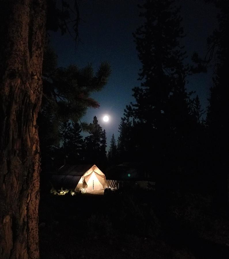 Tent in Moonlight Photograph by Debra Mrad - Pixels