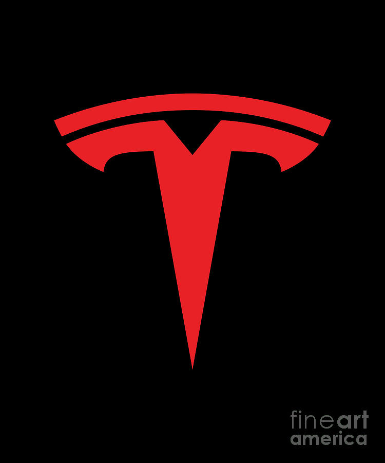 Tesla Red Logo Digital Art by Zendaya Serapphine - Fine Art America