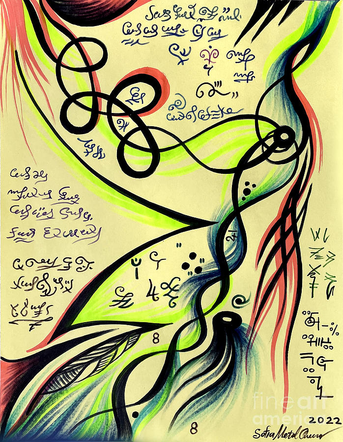 Text art. About my innovations in using varied paints and materials ...