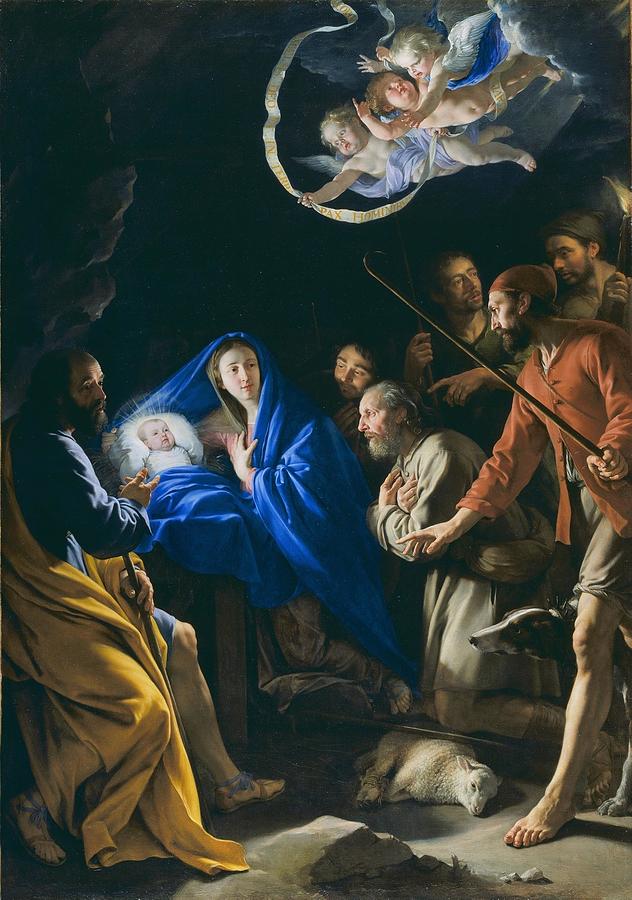 The Adoration of the Shepherds c Painting by Philippe de Champaigne French - Fine Art America