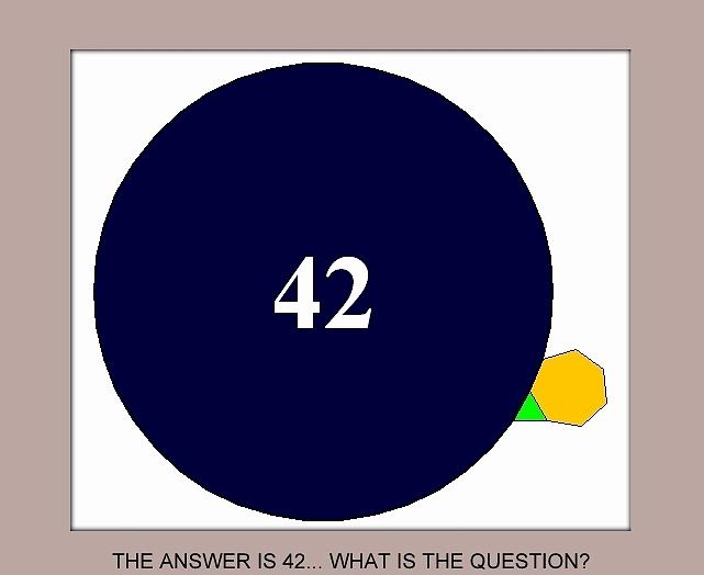 The Answer is 42... What is the question... Drawing by Peter Mcclure ...