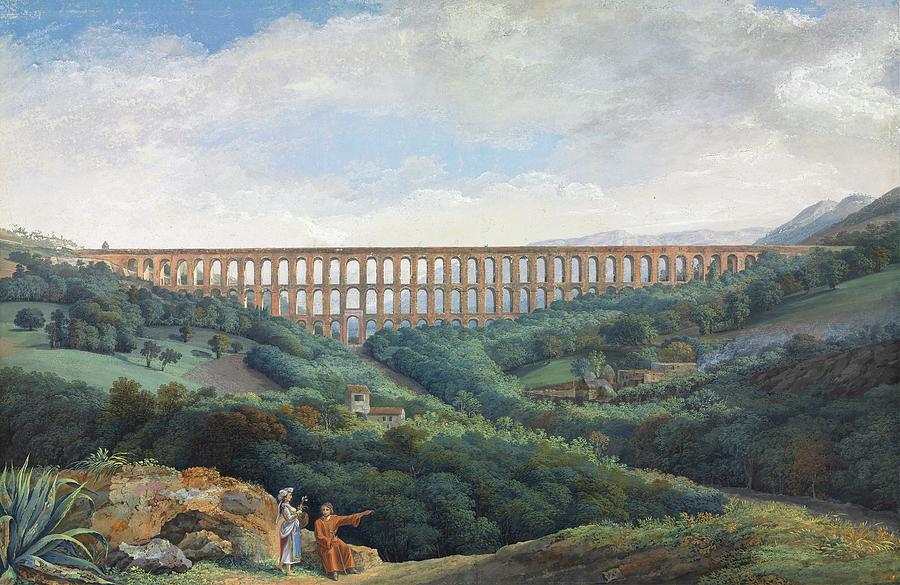 The Aqueducts at Caserta Painting by Carl Ludwig Hackert | Pixels
