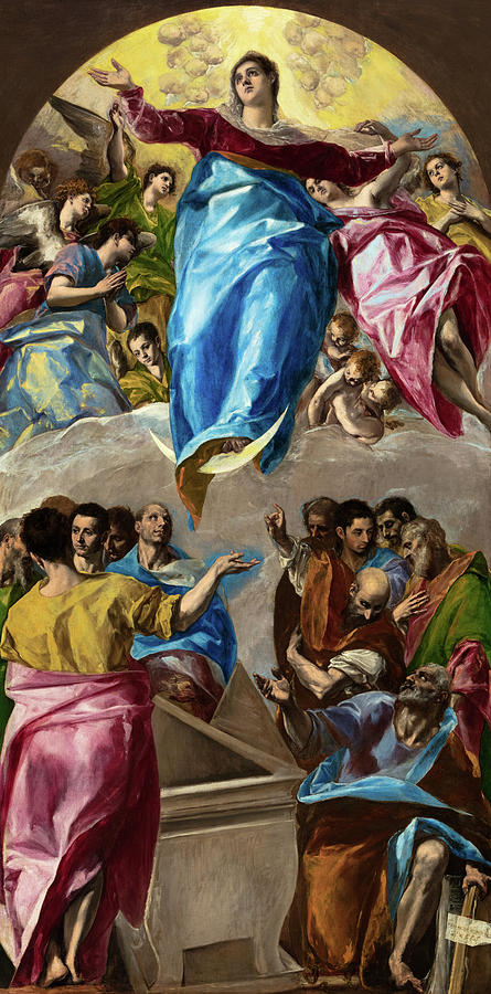 The Assumption of the Virgin, date 1577-1579 Painting by El Greco - Fine Art America