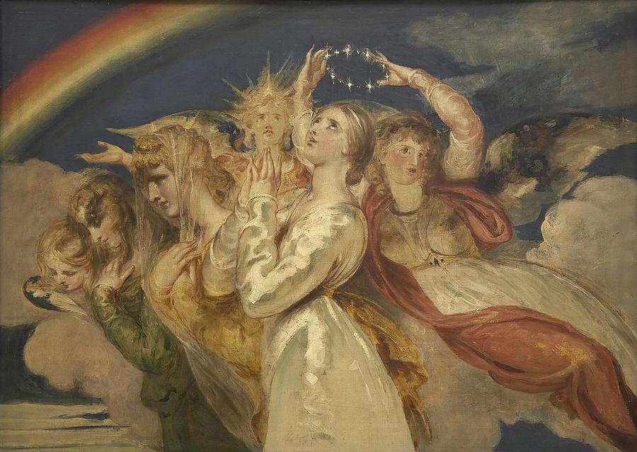 The Assumption of the Virgin Drawing by William Etty English | Pixels