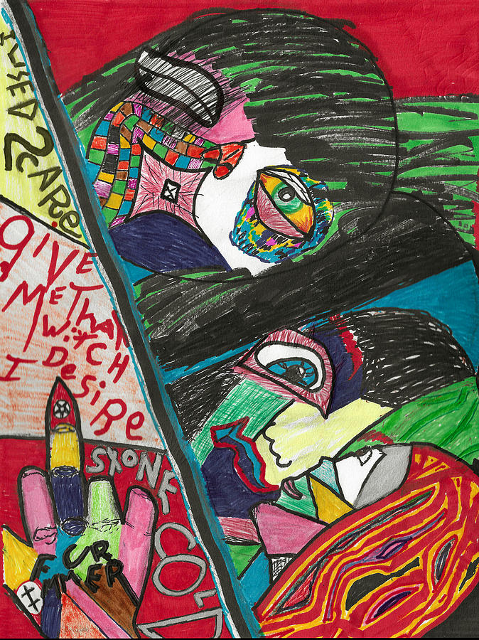 The Battered Daughter Drawing by Patchwork - Fine Art America