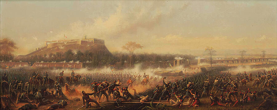 The Battle of Chapultepec Storming of Chapultepec Painting by James Walker | Fine Art America