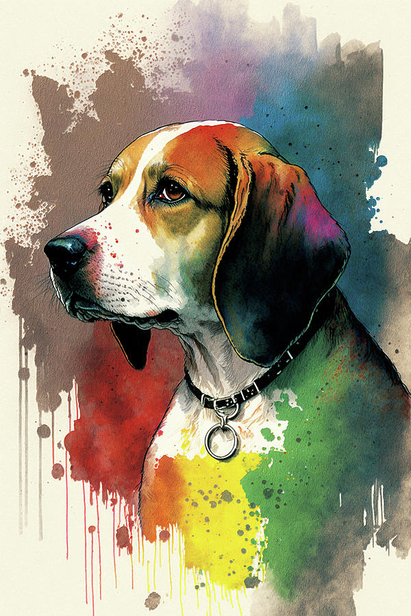 The Beagle Dog - Composition 002 Painting by Aryu - Fine Art America