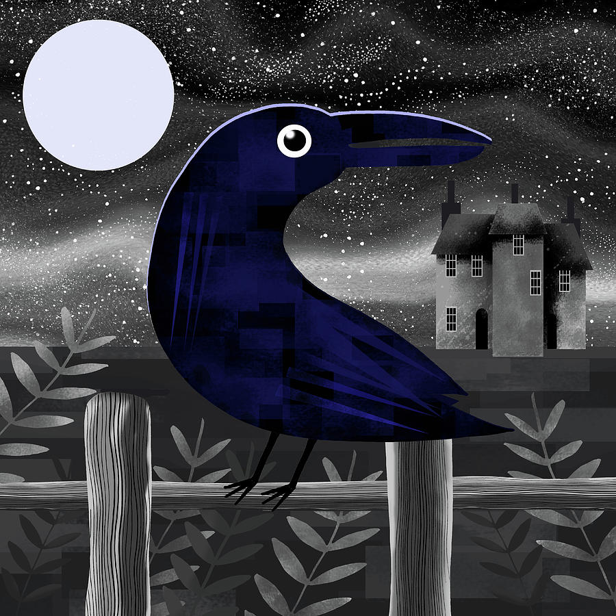 The Black Crow Mixed Media by Andrew Hitchen - Fine Art America